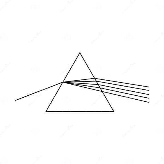 Dispersion of Light through Prism Experiment Diagram. Stock Vector ...