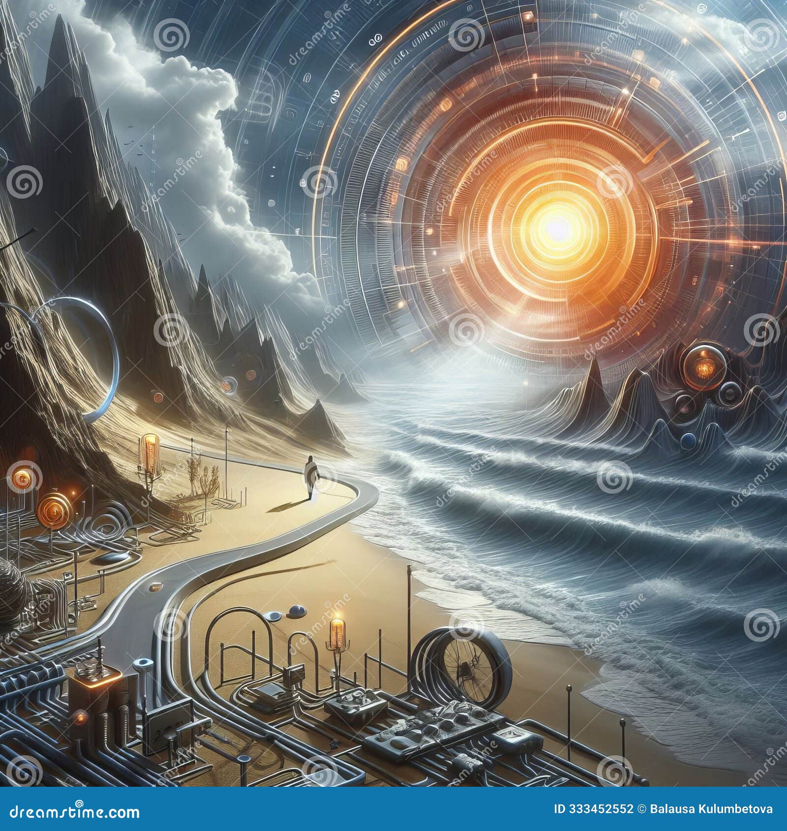 Dispersion Precompensation a Technique Used To Comp Stock Illustration - Illustration of ...