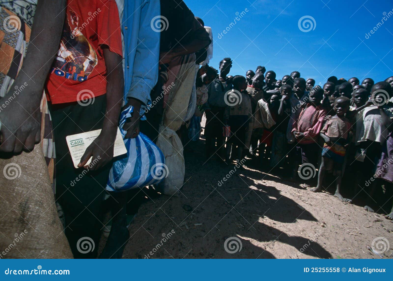 Displace People Queue for Aid in a Camp in Angola Editorial Stock Photo ...