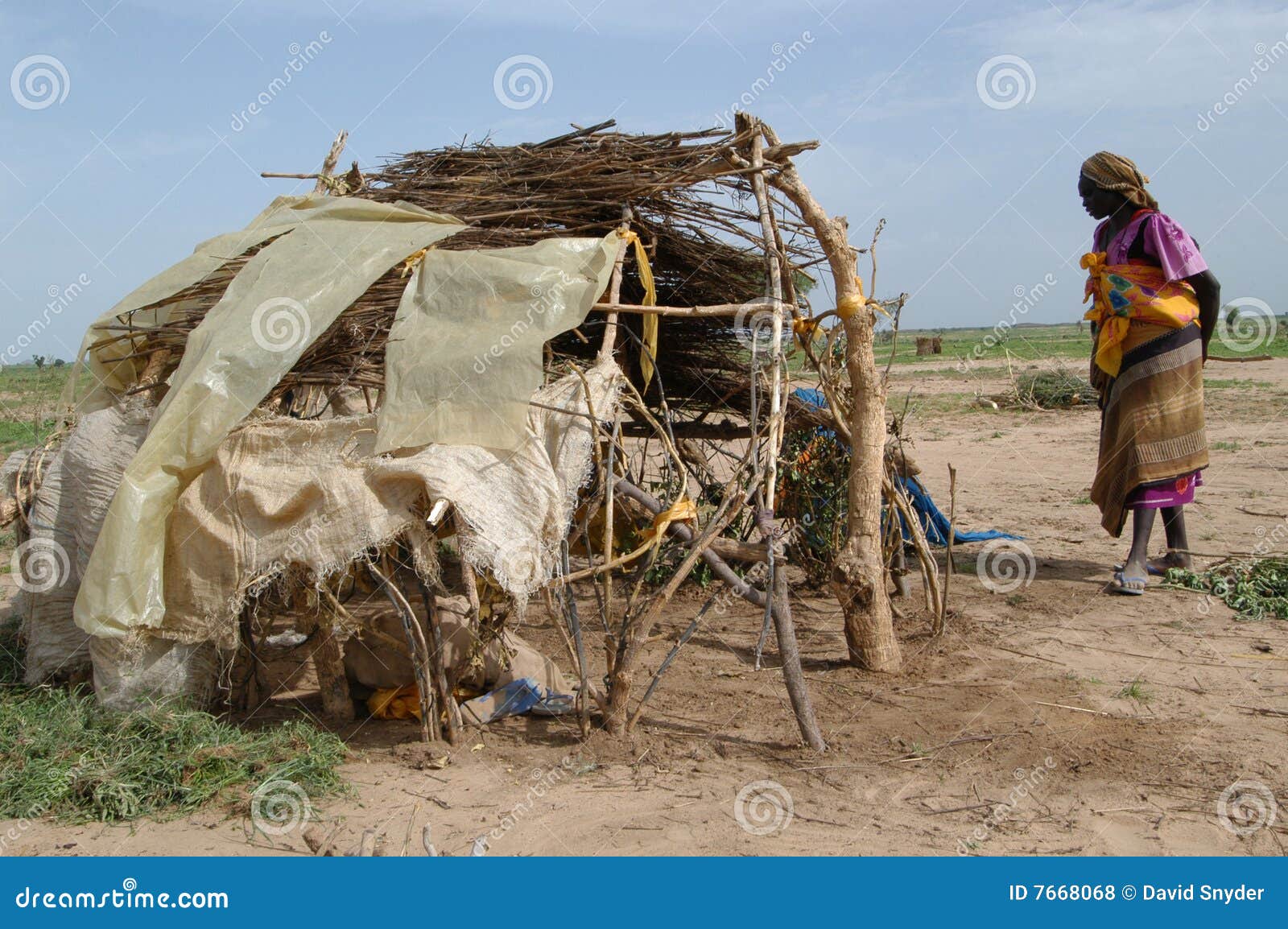 Displaced Woman in Darfur editorial stock photo. Image of cleric - 7668068