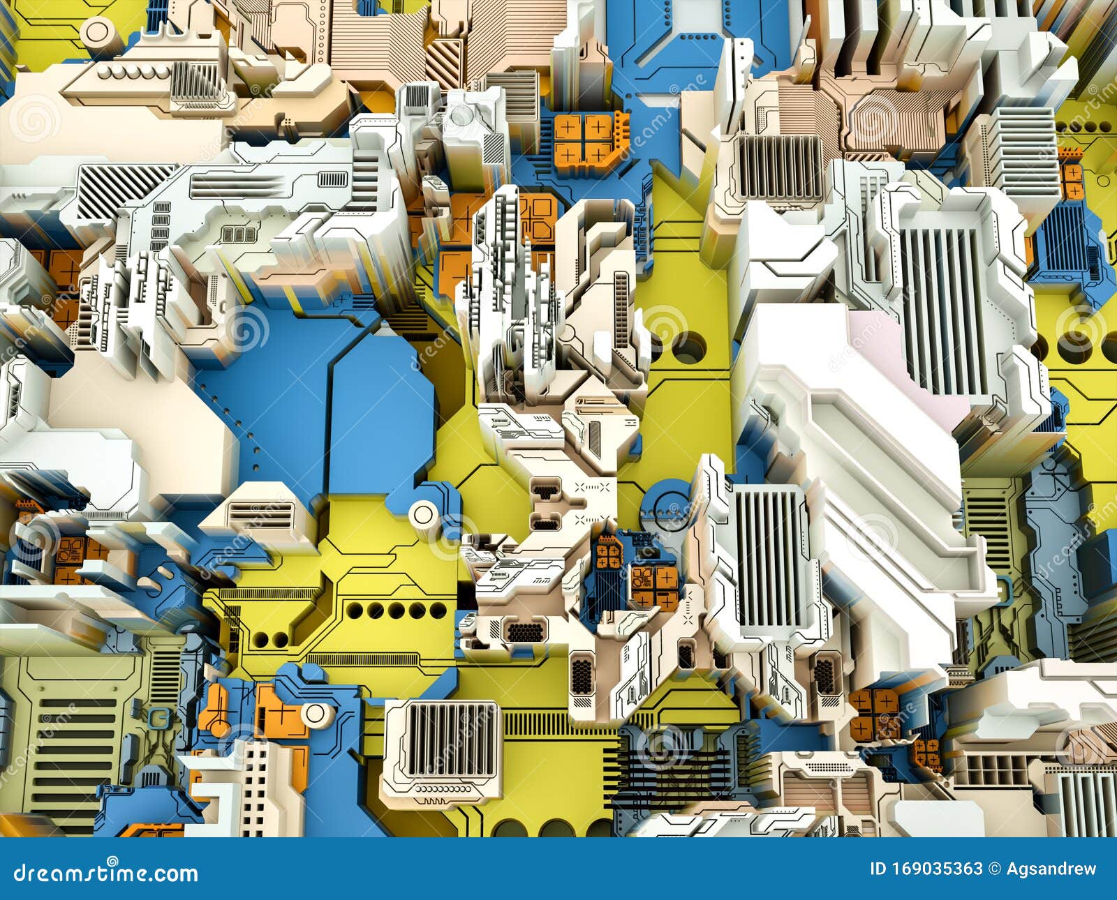 Displacement Technology stock illustration. Illustration of greebler ...