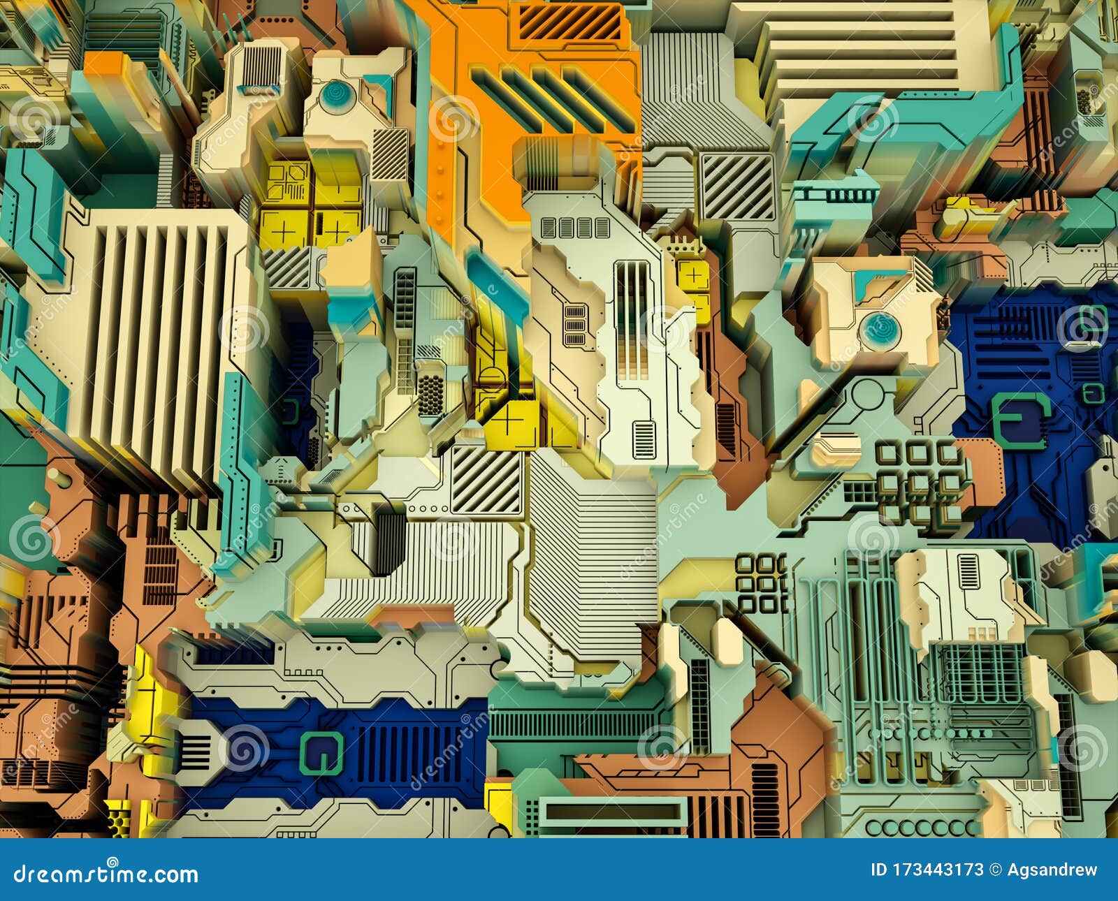 Displacement Technology stock illustration. Illustration of grid ...