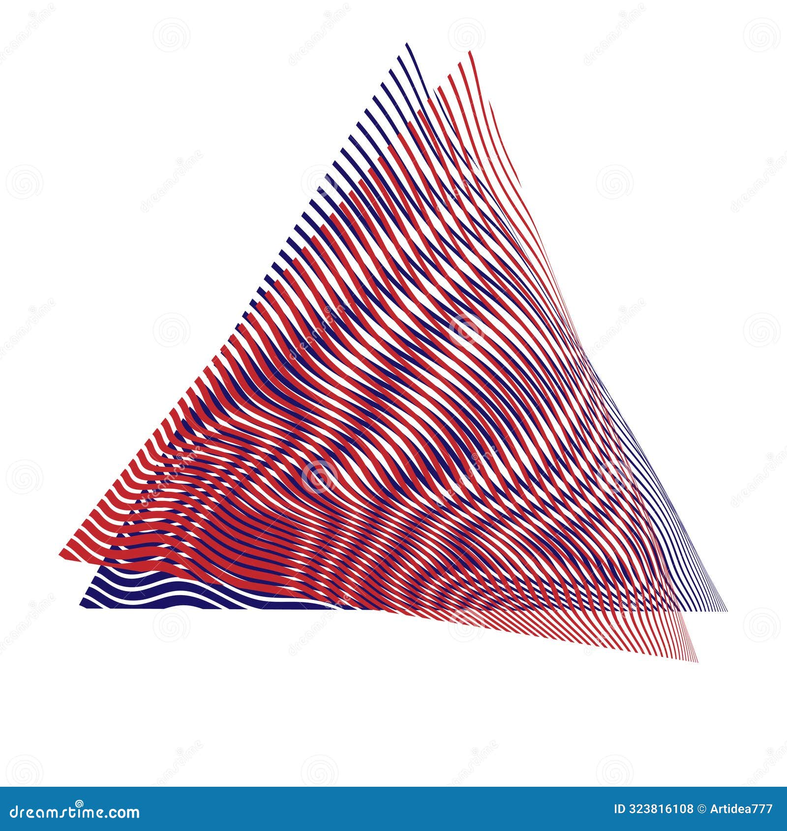 Displacement of Two Triangular Shapes with Moir Effect. Stock ...