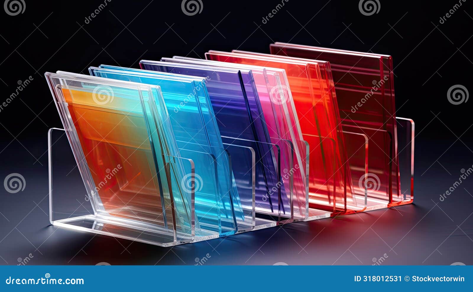 Display Acrylic Brochure Holder Stock Illustration - Illustration of ...