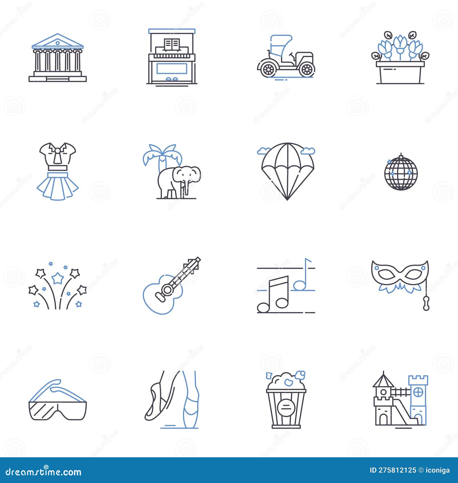 Display Advertising Line Icons Collection. Banners, Clicks, Impressions ...