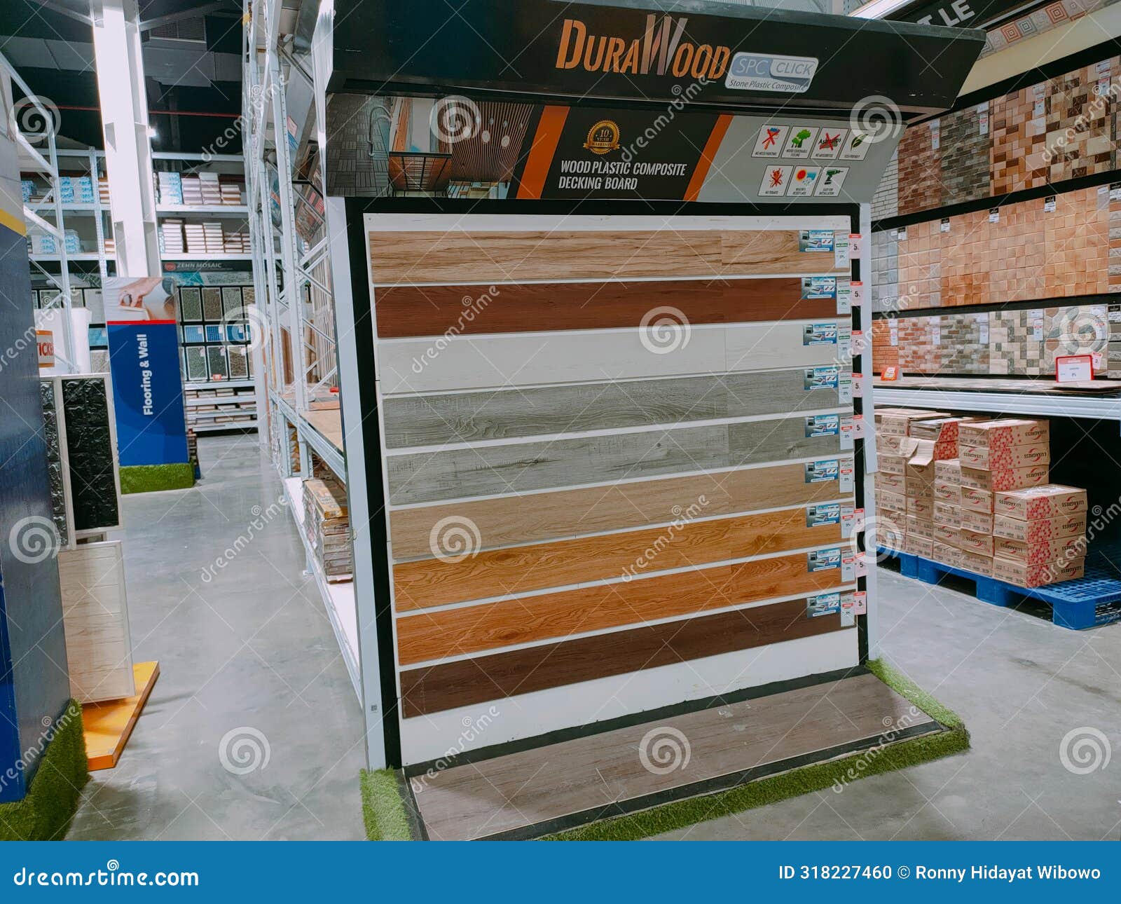 A Display Area for Wood Plastick Composite Board Products. Editorial ...