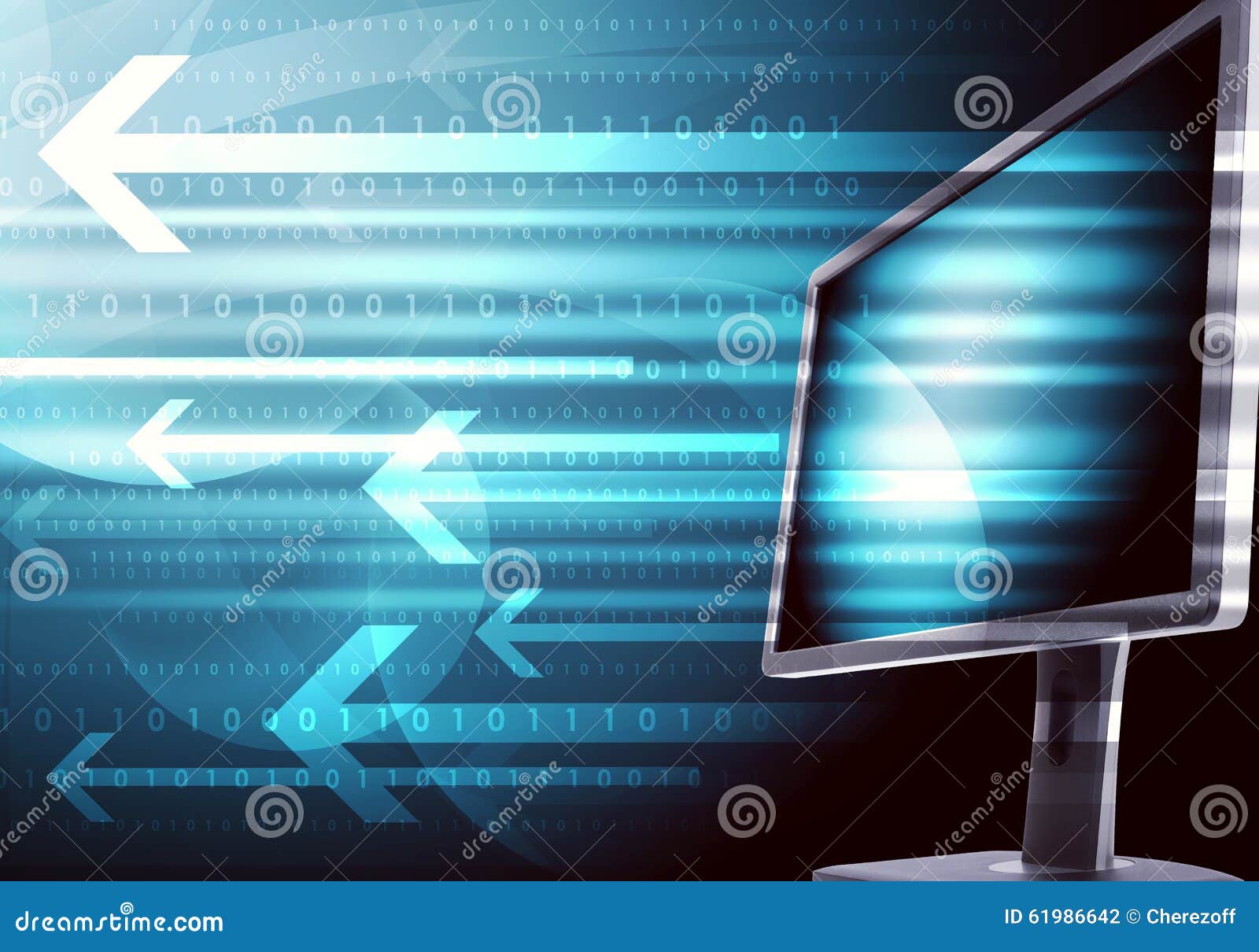 Display with arrows stock illustration. Illustration of computer - 61986642