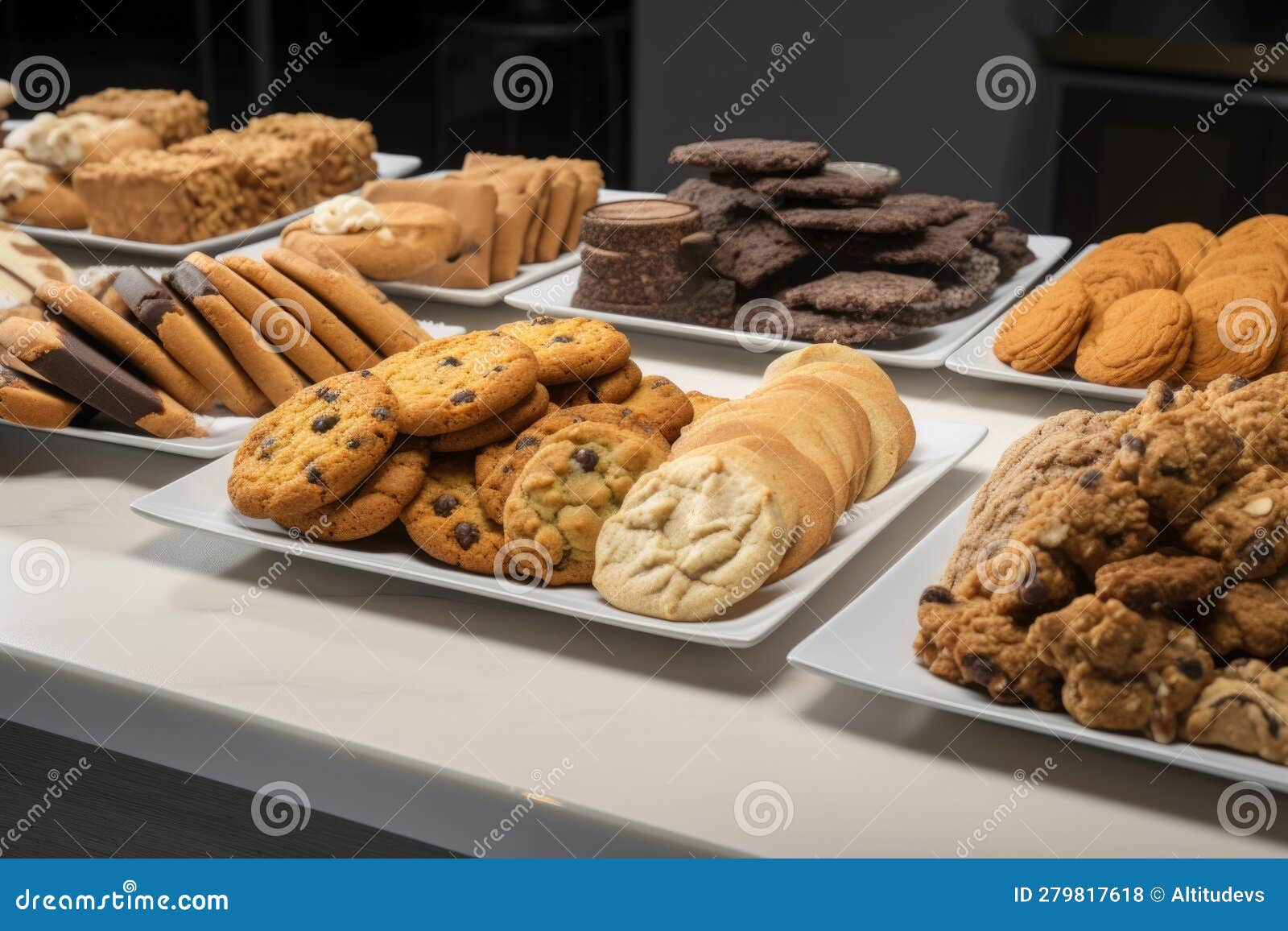 Display of Assorted Cookies and Biscotti in a Variety of Flavors ...
