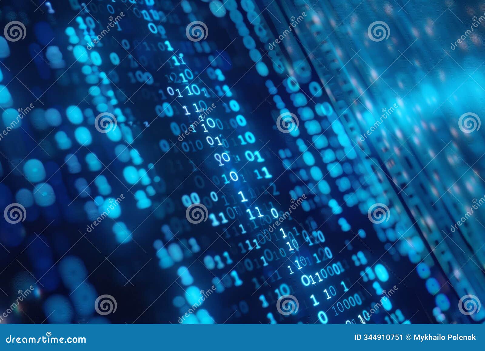 Display of Binary Numbers on Monitor. Visualizing Complex Computations ...