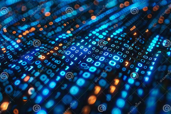 Display of Binary Numbers on Monitor. Visualizing Complex Computations ...