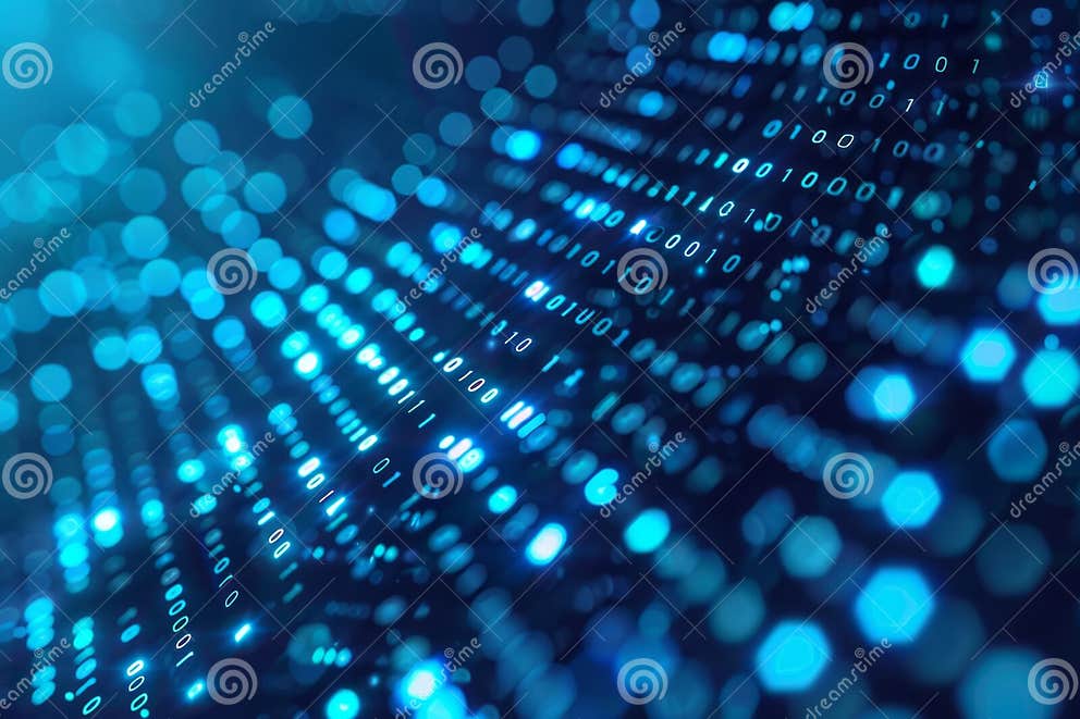 Display of Binary Numbers on Monitor. Visualizing Complex Computations or Algorithms in Action ...