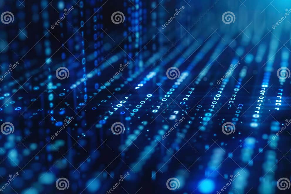 Display of Binary Numbers on Monitor. Visualizing Complex Computations or Algorithms in Action ...