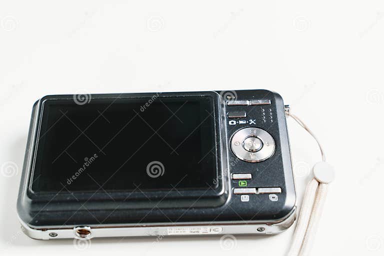 Display of Black Stereoscopic Camera on a White Background. Stock Image ...