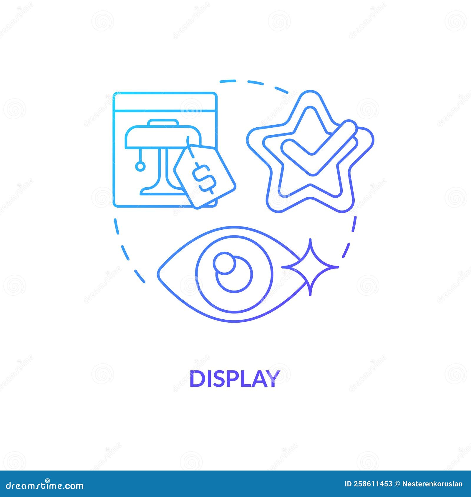 Display Blue Gradient Concept Icon Stock Vector - Illustration of ...