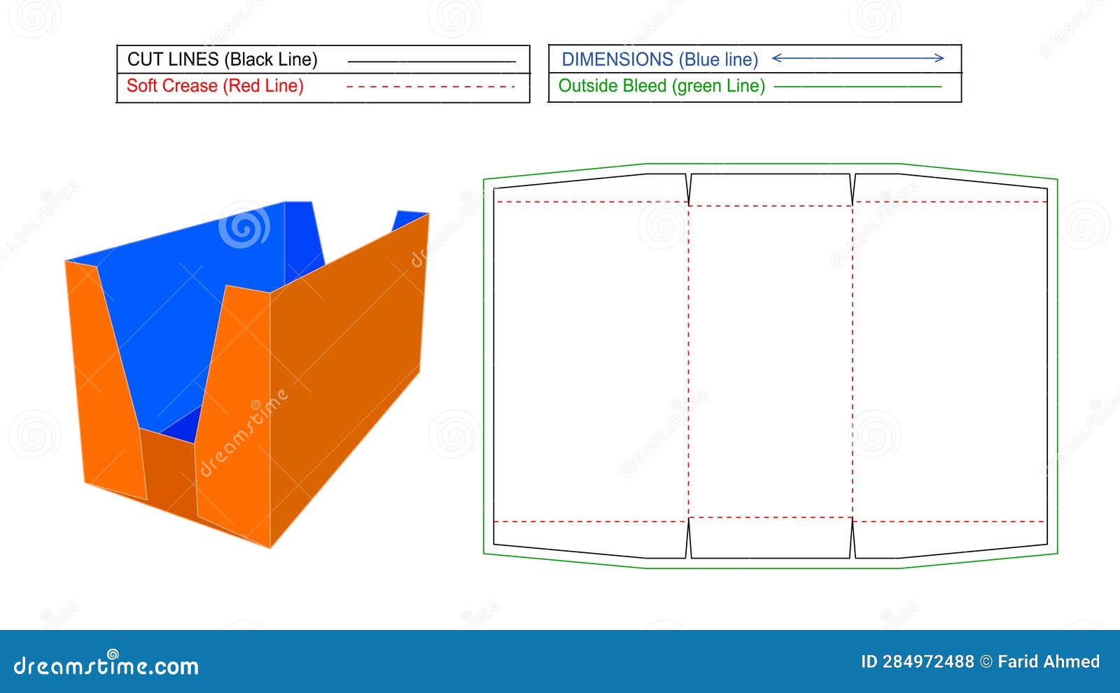 Display Box Corrugated Display Box And Cardboard Display Box, Dieline ...