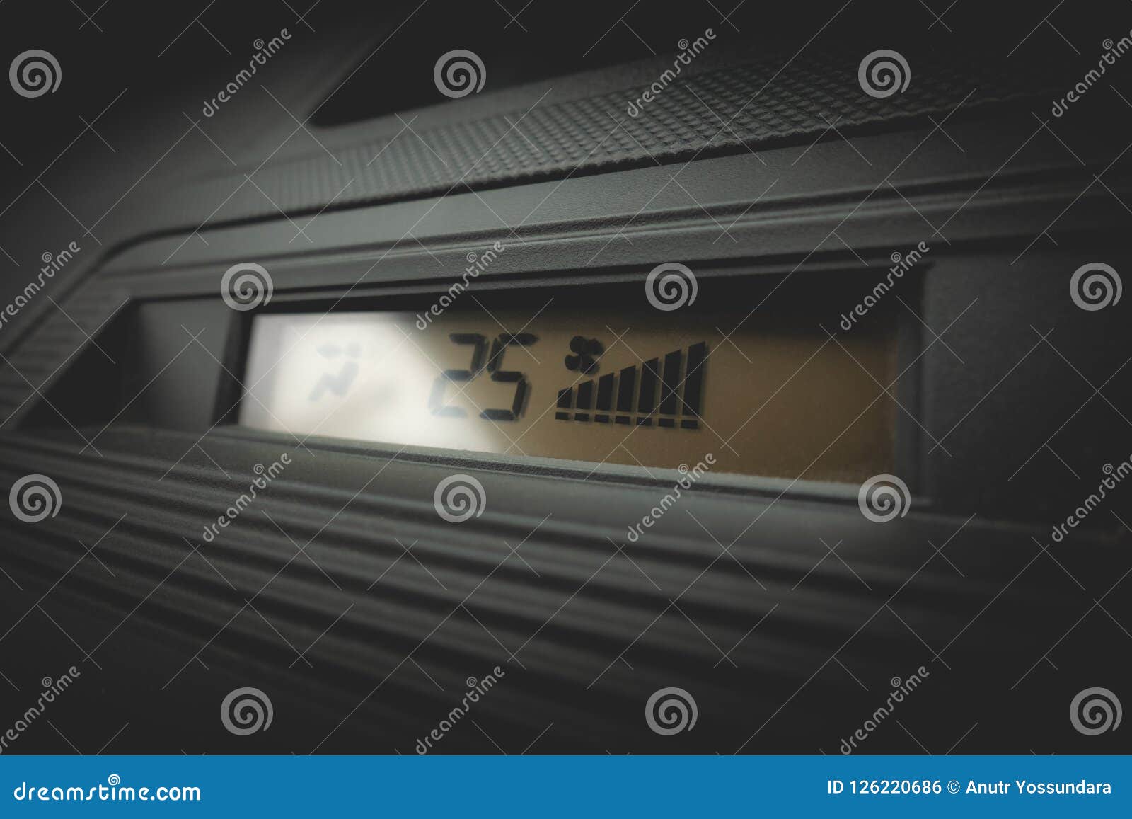 Display of Car Air Conditioning System at 25c Full Fan Stock Photo ...