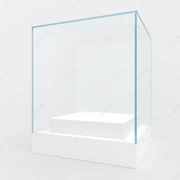 Display Case. 3d Render. Isolated on Gray Background Stock Illustration ...