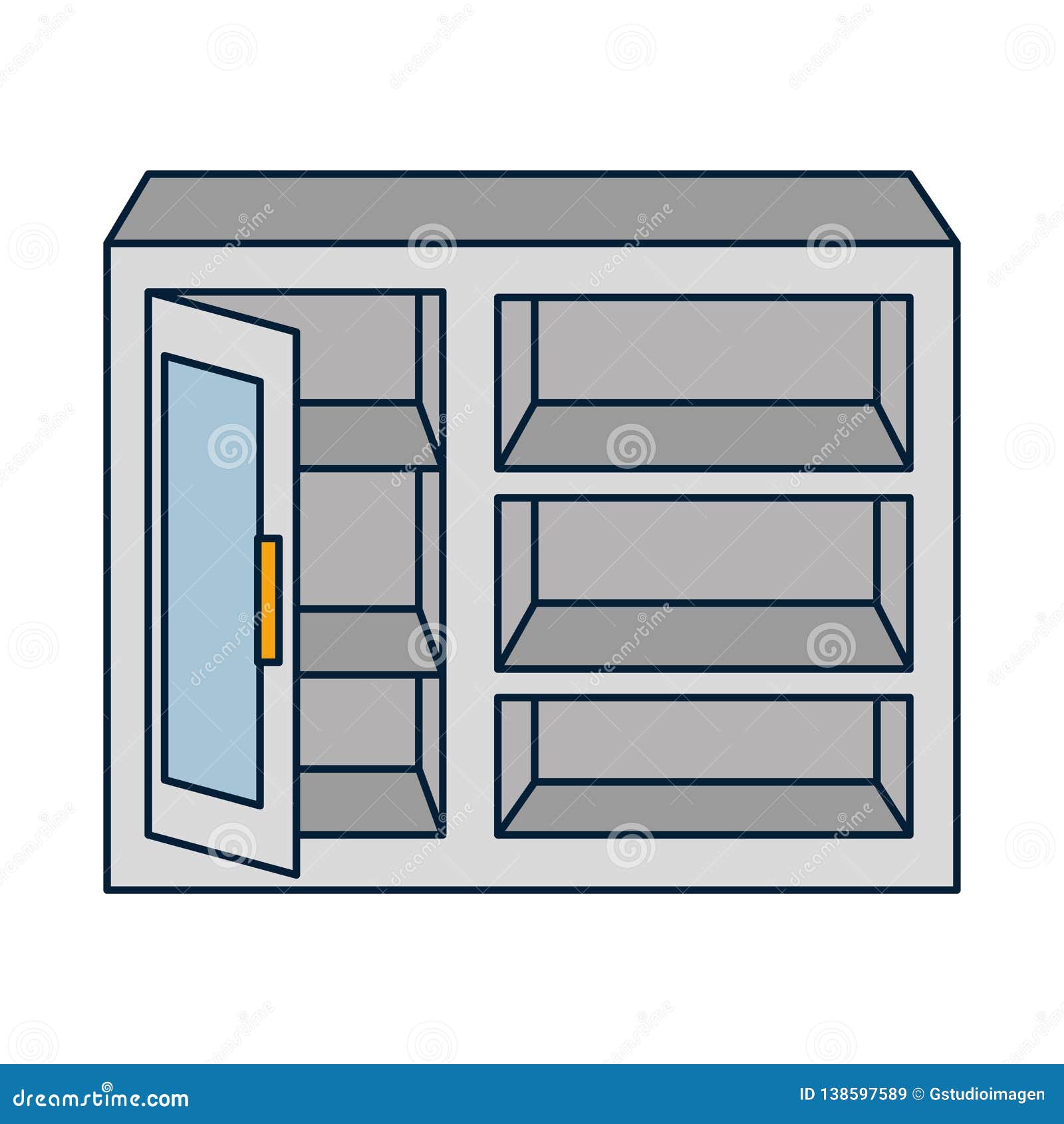 Display case isolated icon stock vector. Illustration of shopwindow ...