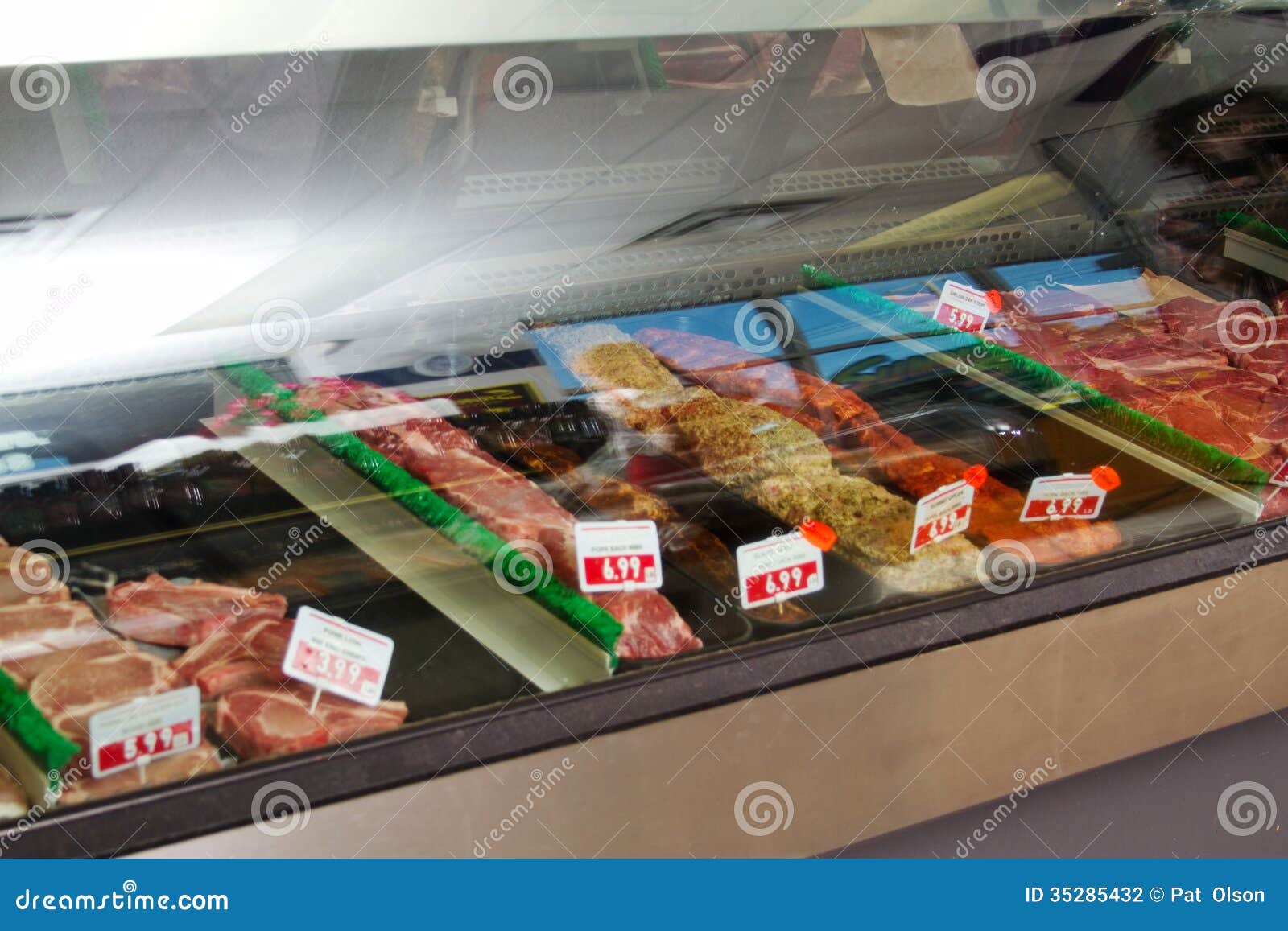 Display case stock photo. Image of steak, display, labels - 35285432
