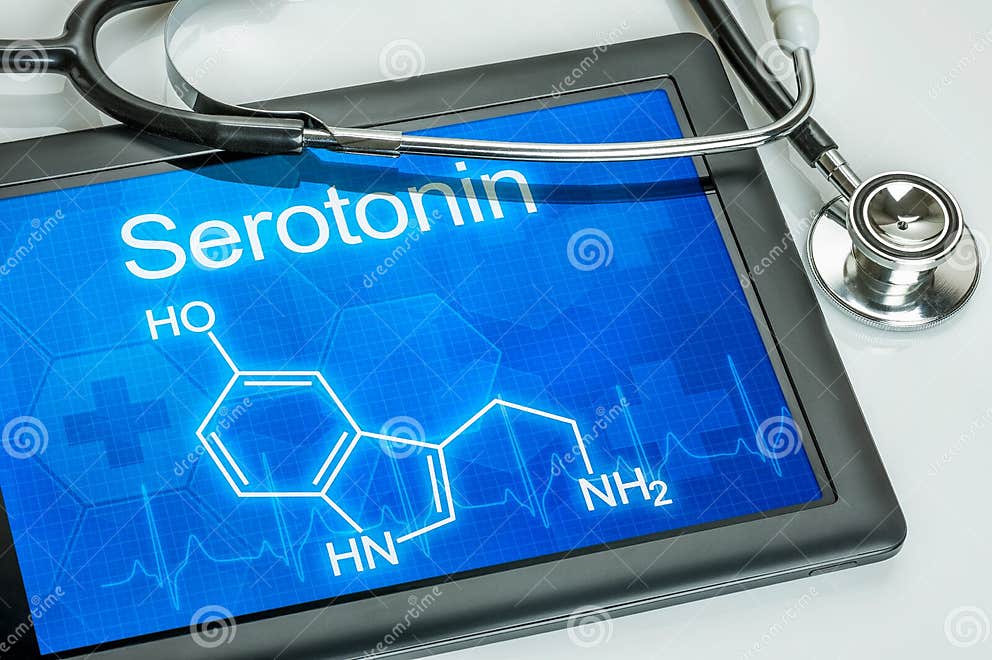 Display with the Chemical Formula of Serotonin Stock Image - Image of ...