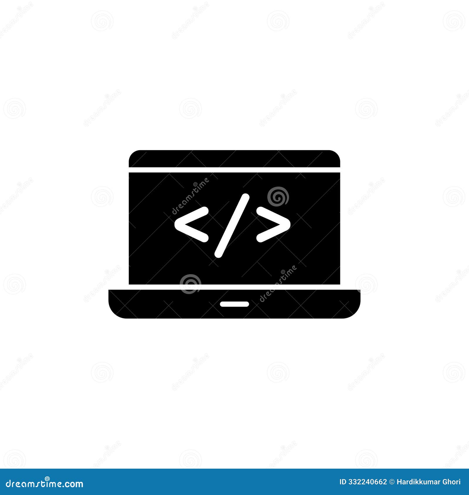Display Code Icon Set. Computer Software Program Script Vector Symbol. Web Html Sign in Black ...