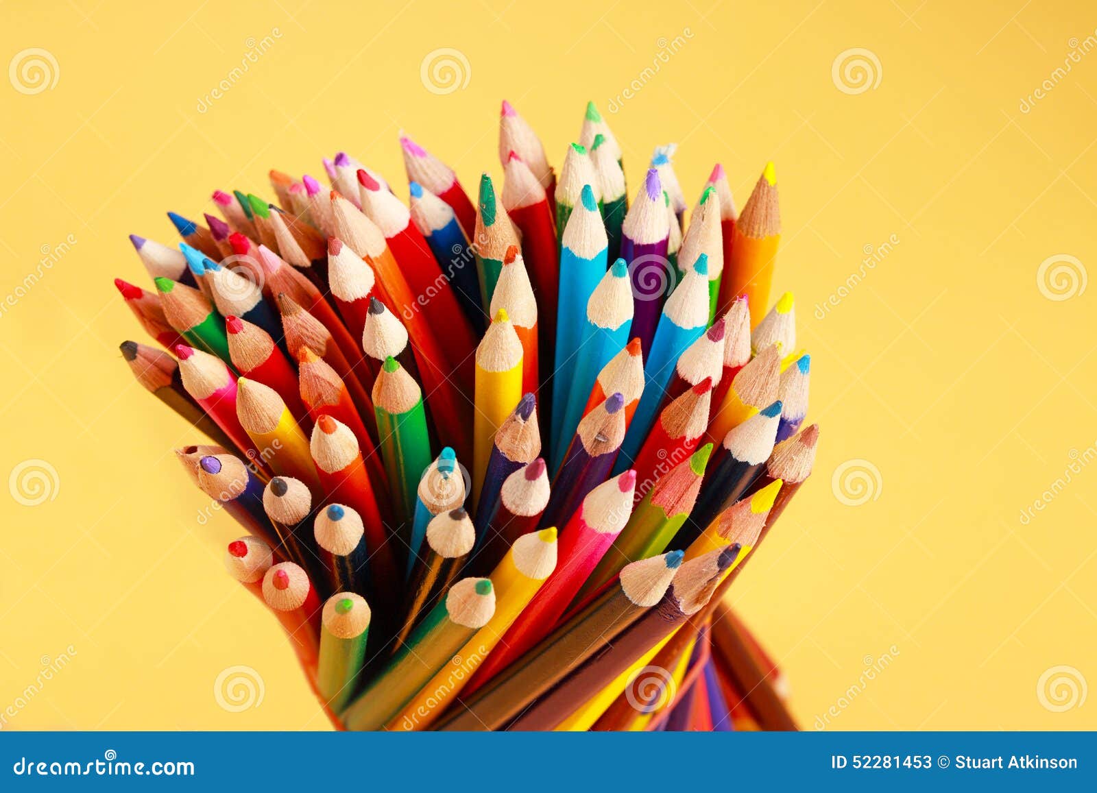 A Display of Colored Pencils Stock Image - Image of creativity, bright ...