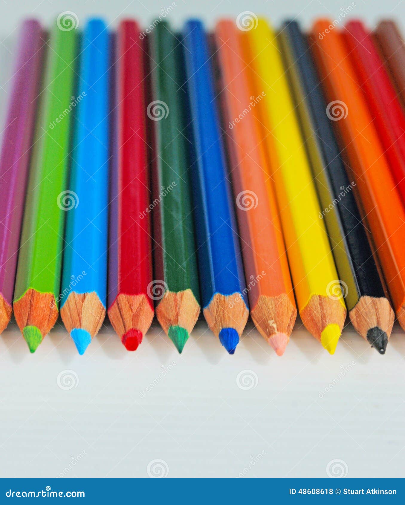 Display of colored pencils stock photo. Image of colored - 48608618