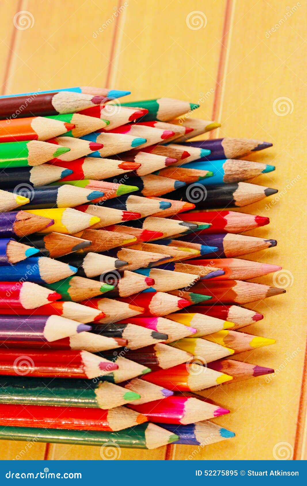 Display of colored pencils stock image. Image of eraser - 52275895