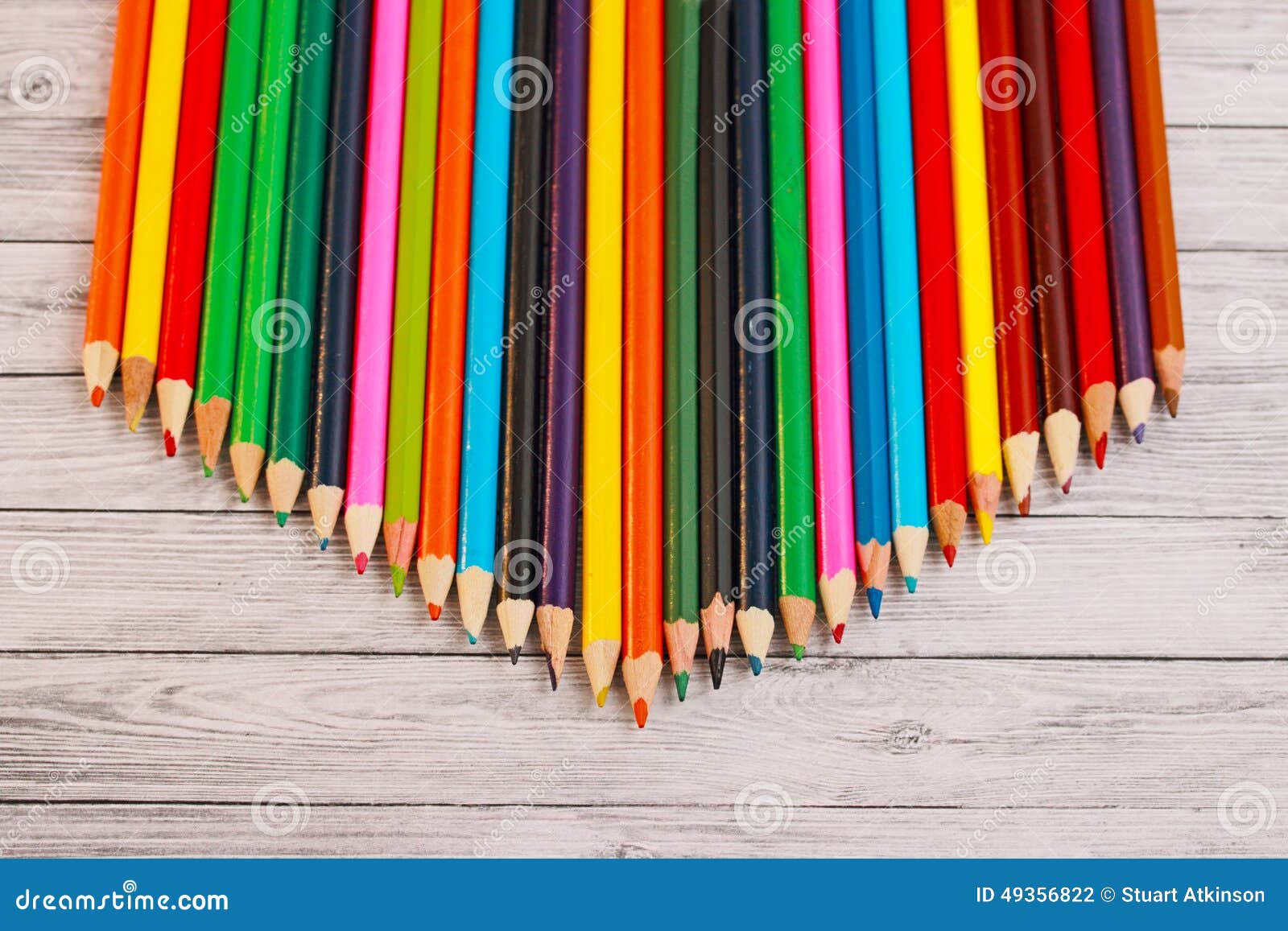 Display of colored pencils stock photo. Image of lead - 49356822