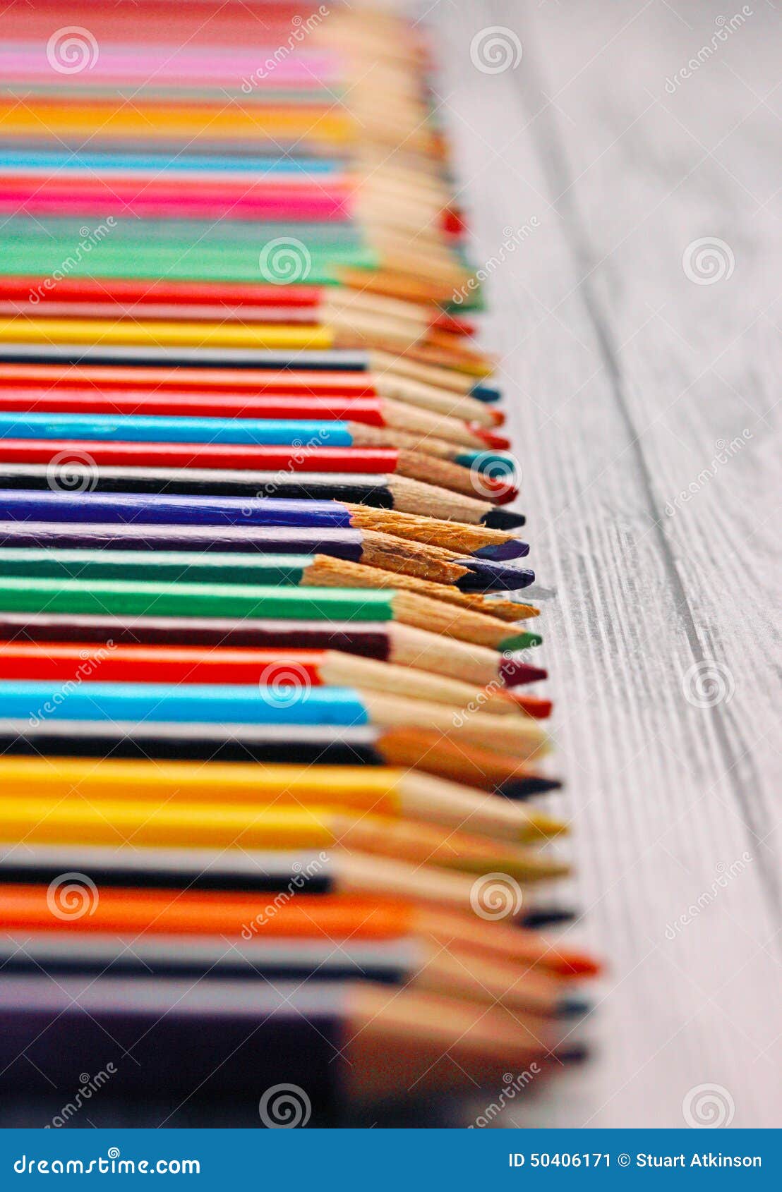 Display of colored pencils stock image. Image of lead - 50406171