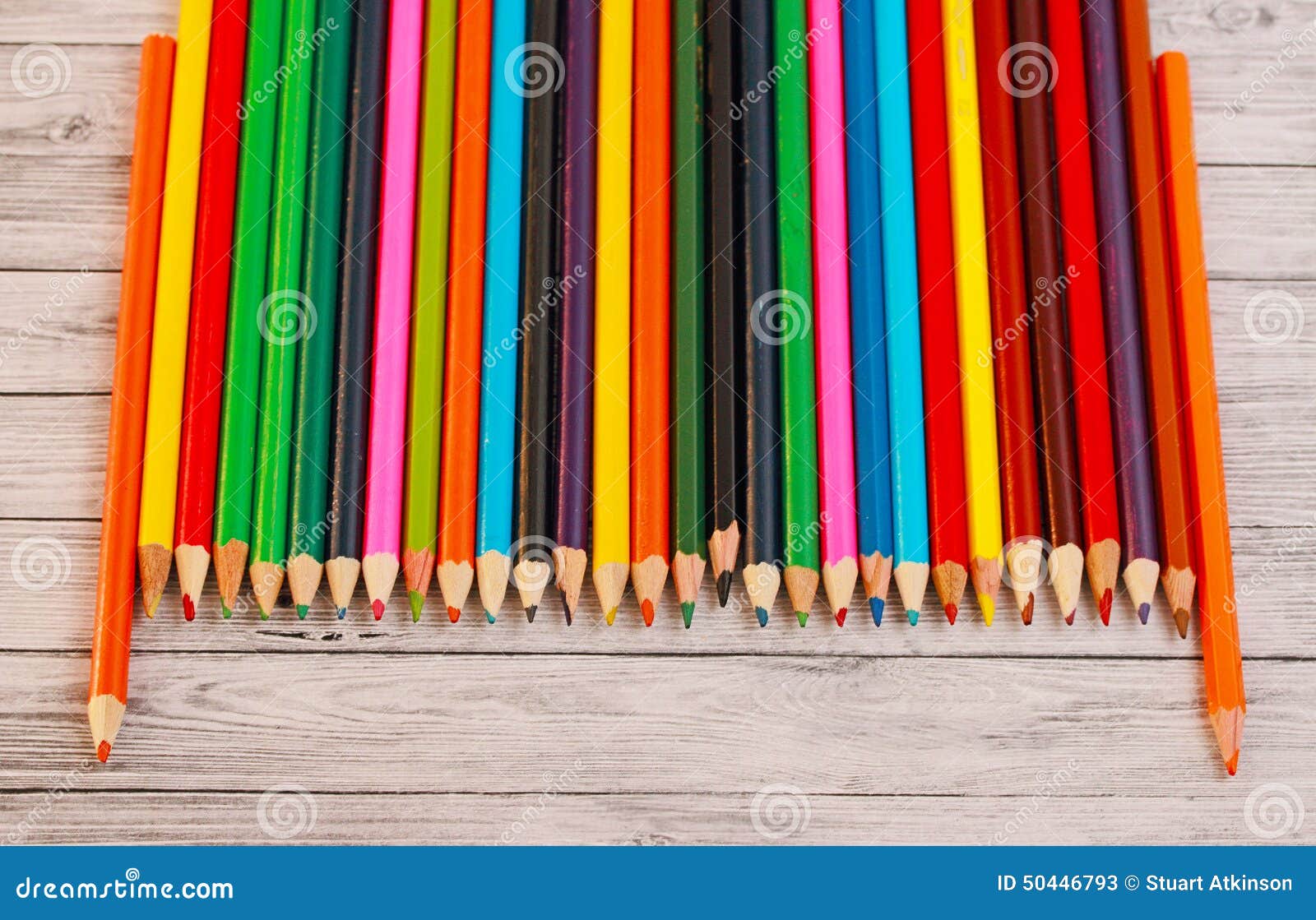 Display of colored pencils stock image. Image of bright - 50446793
