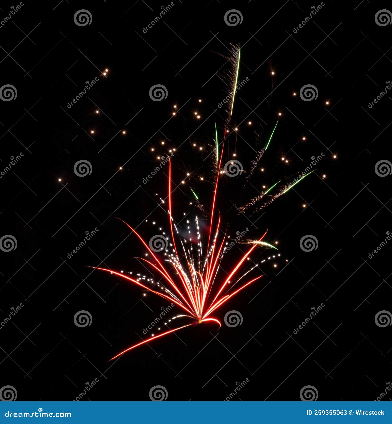 Display of Colorful Fireworks in the Black Sky - Wide Wallpaper Stock ...