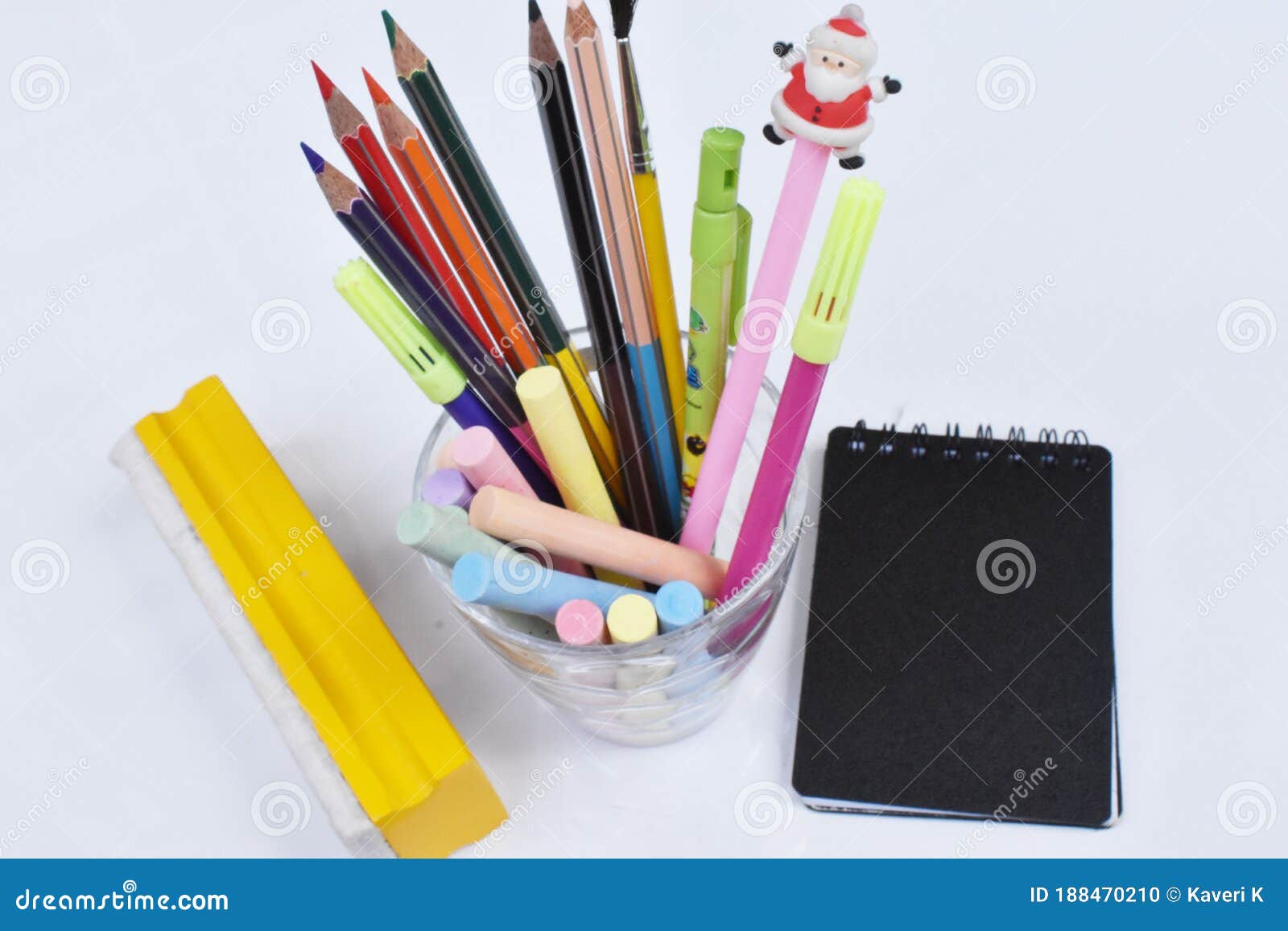 Display of School Stationary Material Stock Photo - Image of container ...
