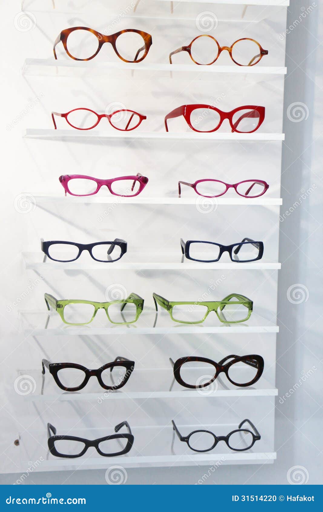Display of Colourful Modern Spectacles Stock Photo - Image of shop ...