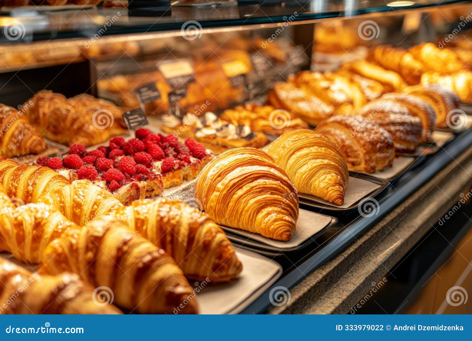 The Display of Cultural Variations in Puff Pastry at a Bakery Stock ...