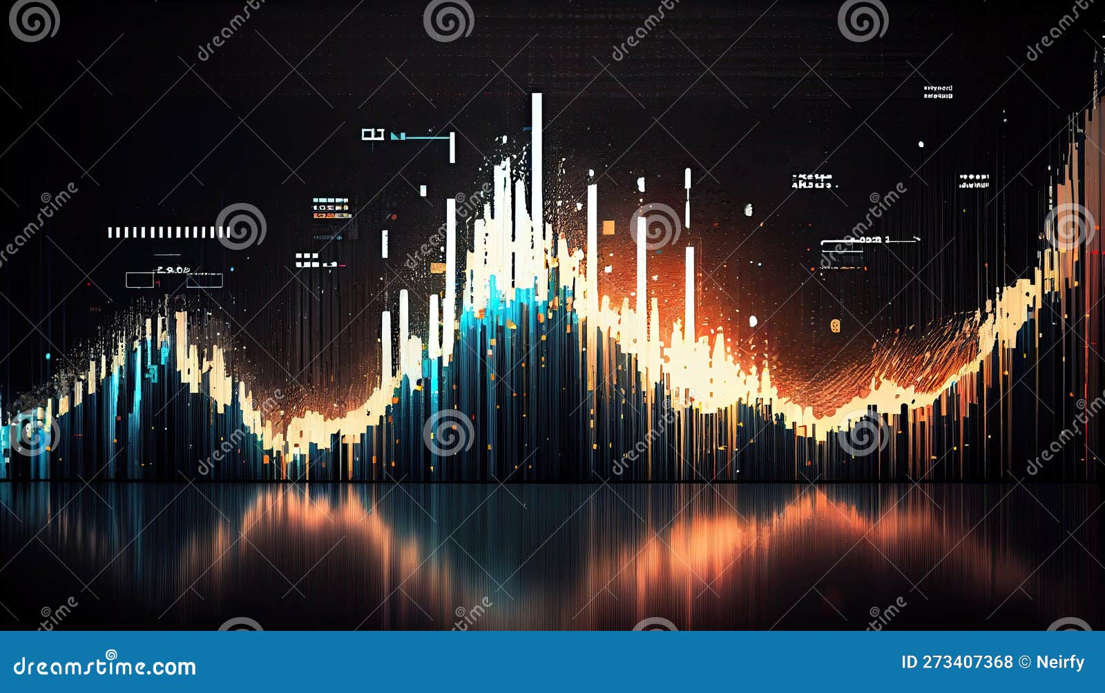 Display with data set stock illustration. Illustration of concept ...