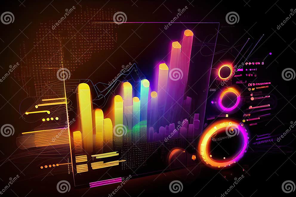 Display with data set stock illustration. Illustration of data - 287309568