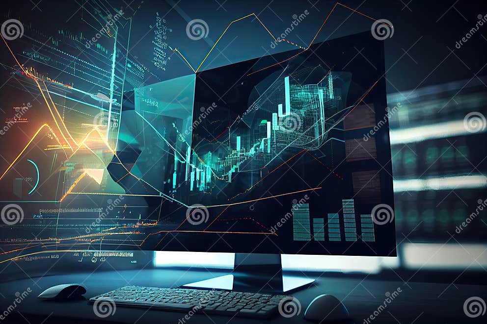 Display with data set stock illustration. Illustration of chart - 276601643
