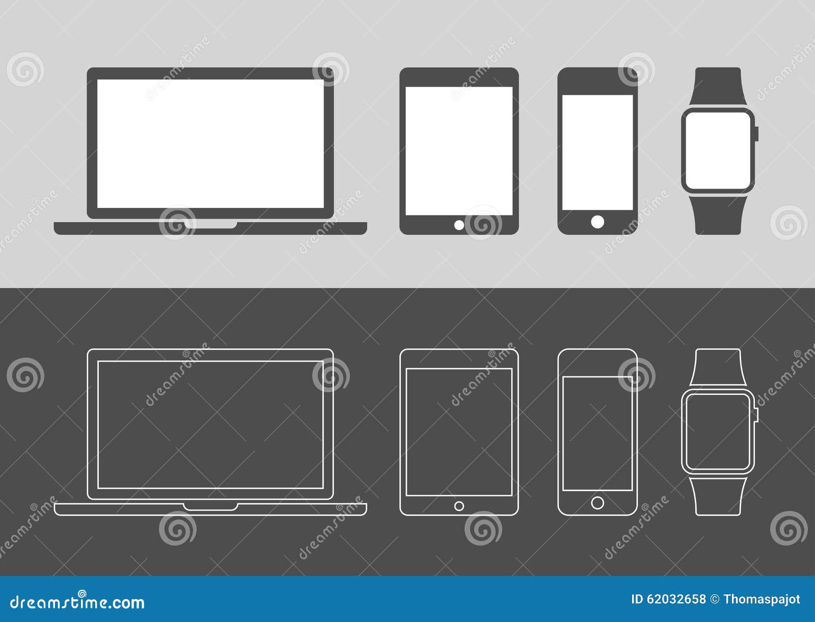 Display Devices Icons stock vector. Illustration of tablet - 62032658