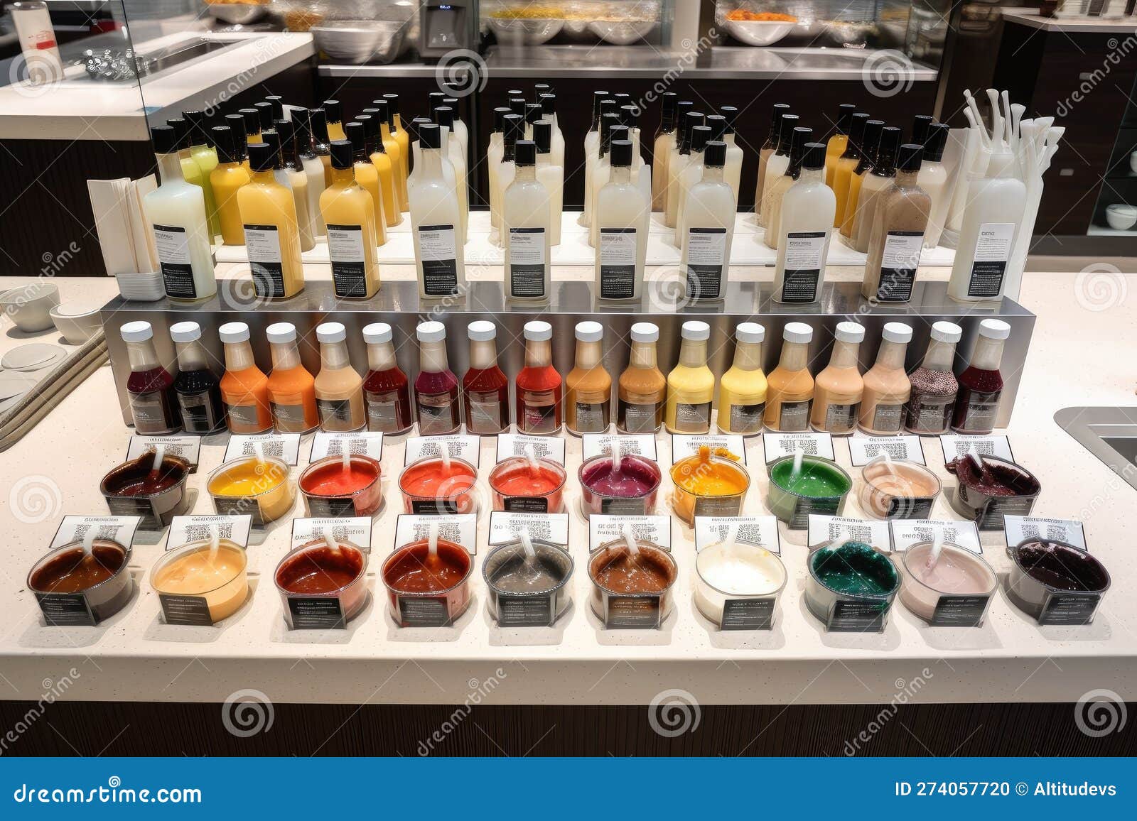 Display of Different Sauces and Condiments, Each with a Description ...