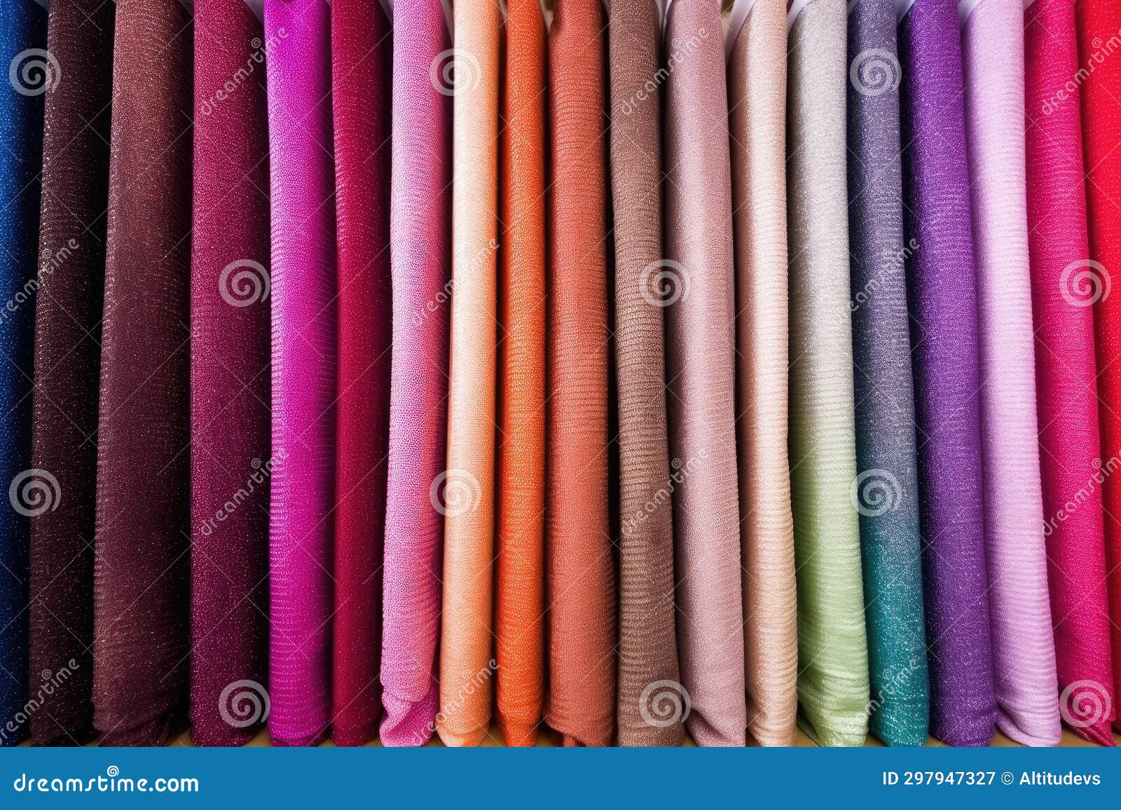 Display of Different Textured Synthetic Fabrics Stock Image - Image of ...