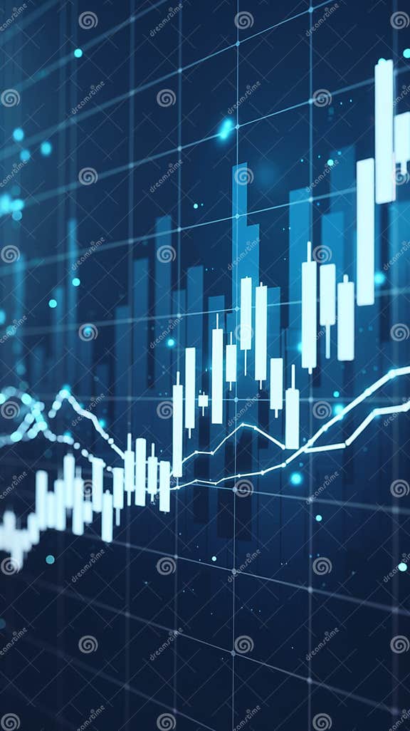 Stock Market Graph with Fluctuating Lines, Set Against a Futuristic ... Stock Market Graph with Fluctuating Lines, Set Against a Futuristic ...