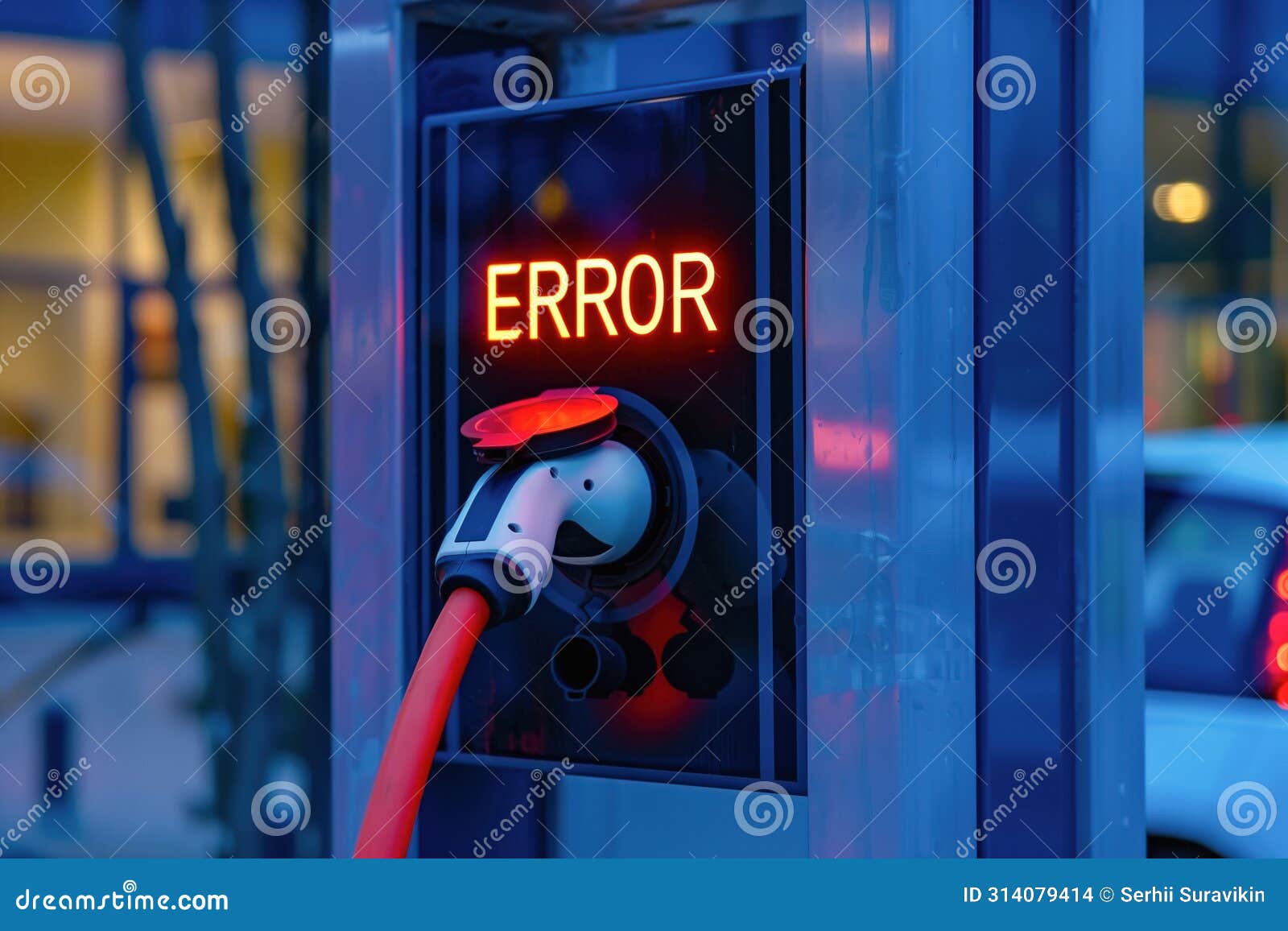 Display on the Electric Charging Station Shows an Error Message, Failed ...