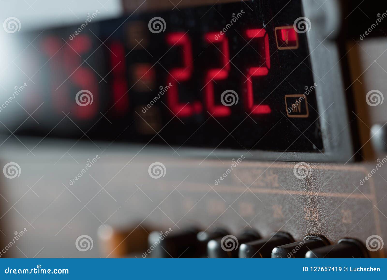 Display of Electronic Measuring Instrument Stock Image - Image of ...