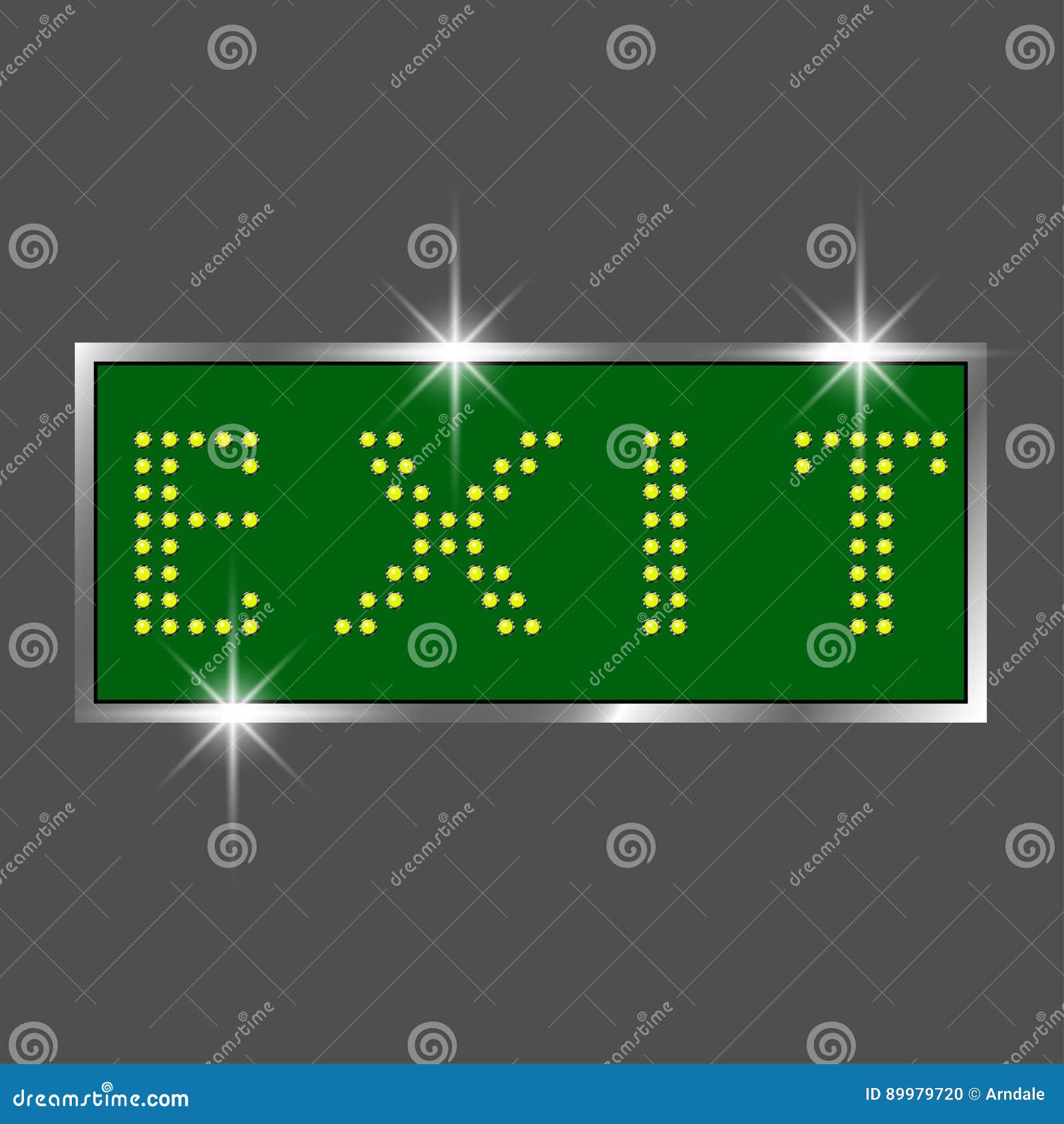Display Emergency Exit Sign Stock Illustration - Illustration of symbol ...