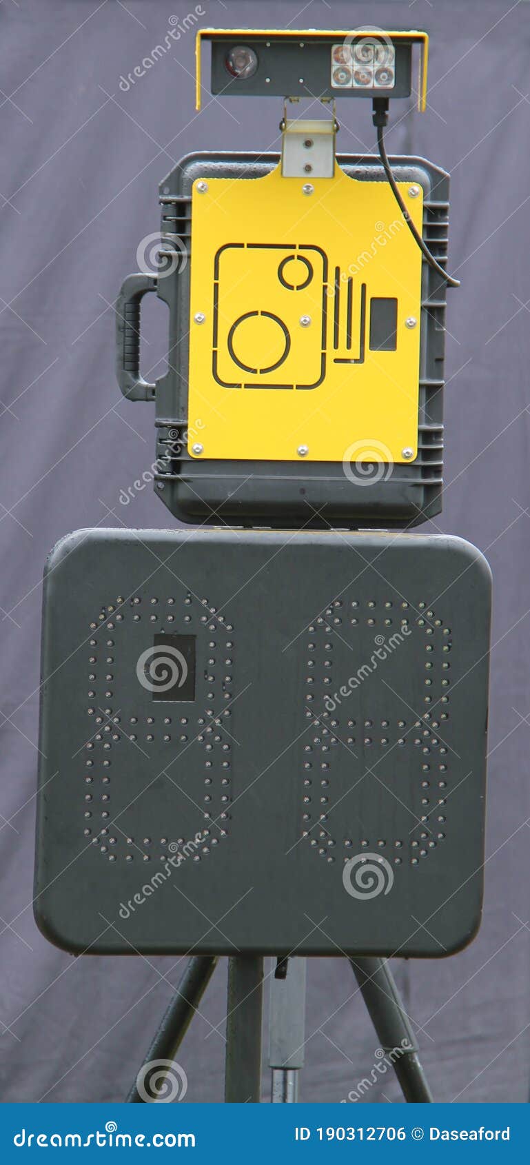 Police Speed Camera. stock photo. Image of roadside - 190312706