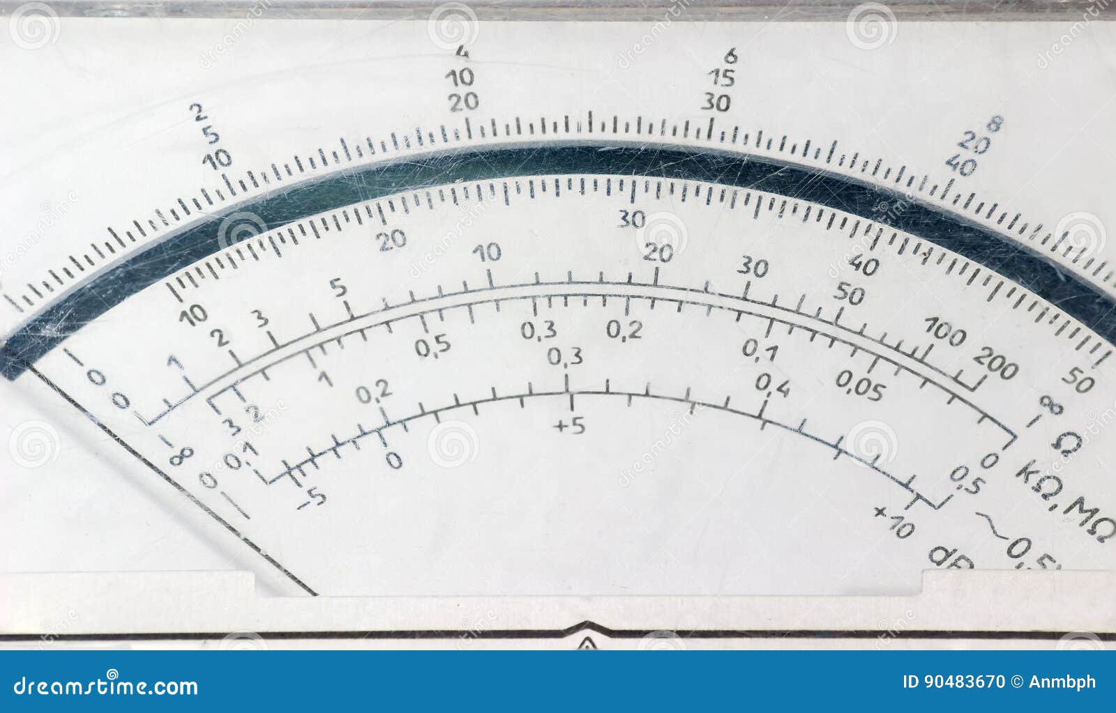 Display Face of the Old Analog Multimeter Closeup Stock Photo - Image ...