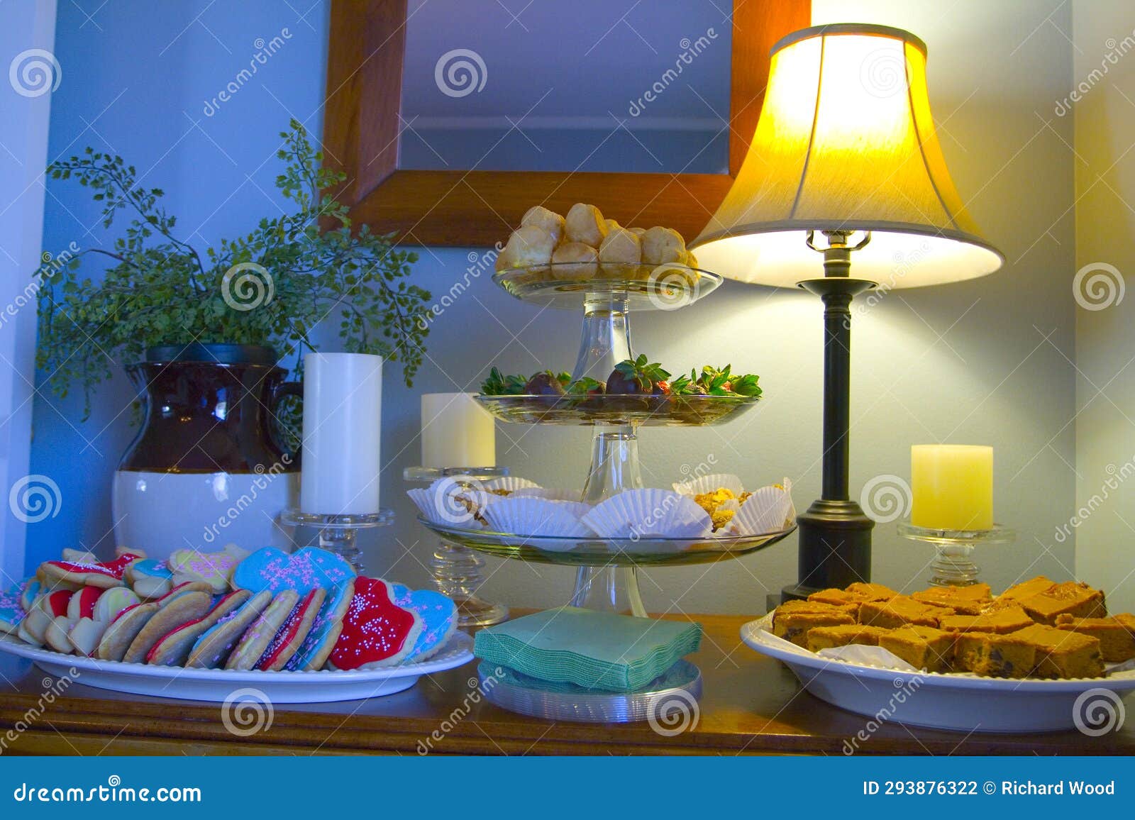 A Display of Food on a Table Stock Photo - Image of appetizing, view ...
