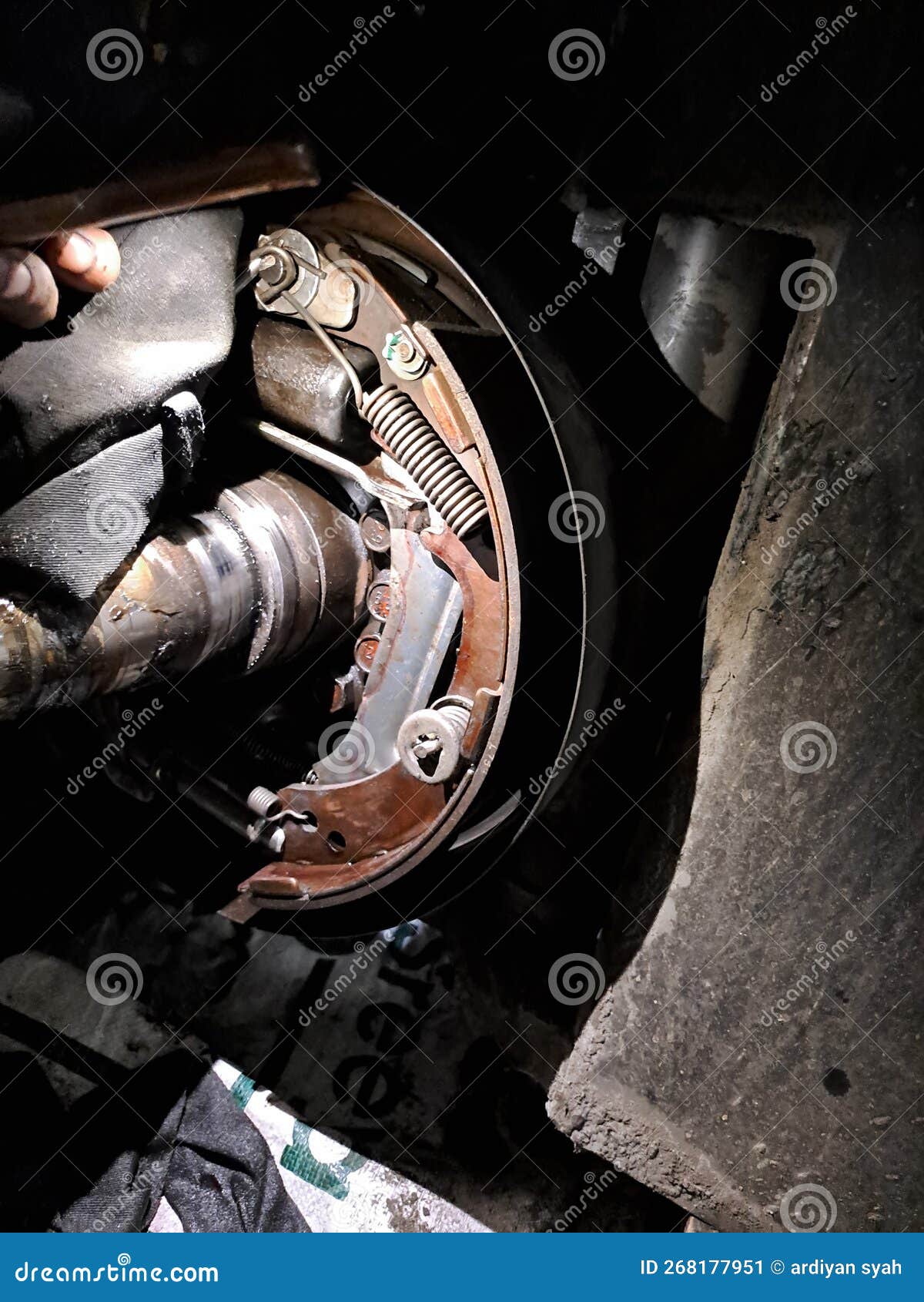 Display Forklift Front Brake Lining during Repair? Stock Image - Image ...