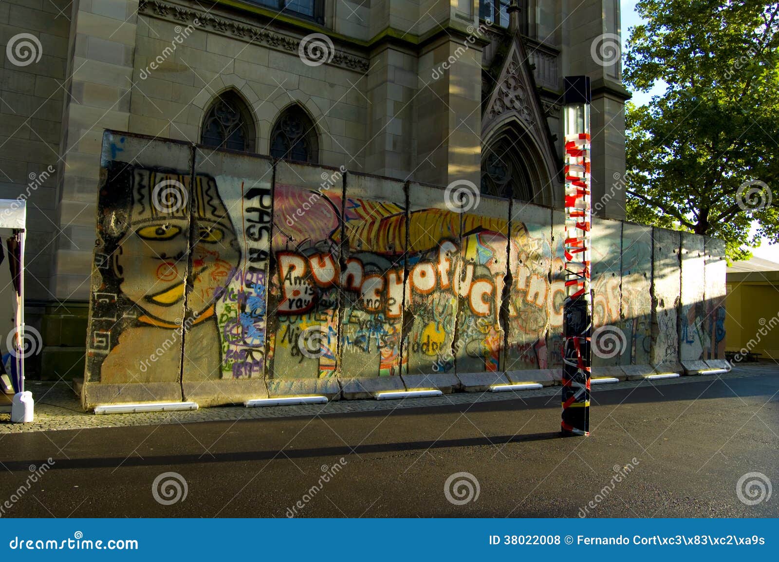 Display Fragment Berlin Wall in the City of Basel, Switzerland ...